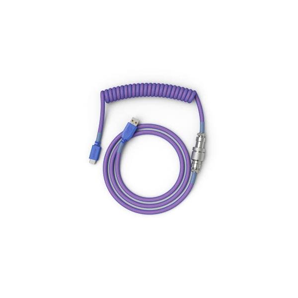 パープル/137 cm (4.5フィート)に15 cm (6インチ)のコイル/GLO-CBL-COIL-NEBULA・Color:パープル・パッケージ個数:1・サイズと色: このキーボード コイルケーブルはケーブル部分も含めて約137cm ...