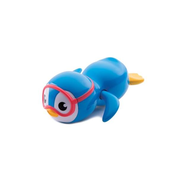 ブルー/ペンギン/-/TYMU11387S・キュートな泳ぎのペンギン、ぜんまいを巻く手足をパタパタさせながら泳ぎます。