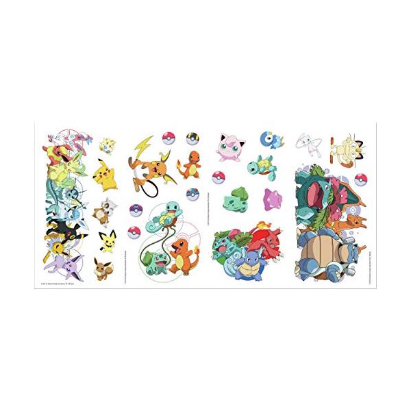 お気に入りのキャラクターイエロー、レッド、ブルー。/-/RMK4150SCS・Style:お気に入りのキャラクター・パッケージ個数:1・アメリカ製・ウォールデカール11枚入り。デカールサイズは幅2インチ×高さ2インチから幅16.5インチ×高...