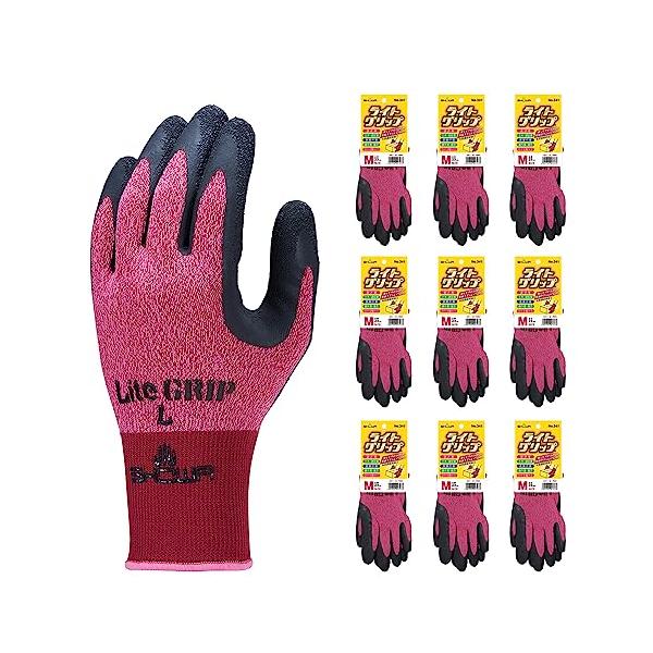 通常品レッド/M/NO341MR-10P・Color:レッドSize:MStyle:通常品PatternName:10双・パッケージ個数:1・手のひらを天然ゴムでコーティングした薄くてやわらかい背抜き手袋・サイズ:M カラー:レッド 入数:...