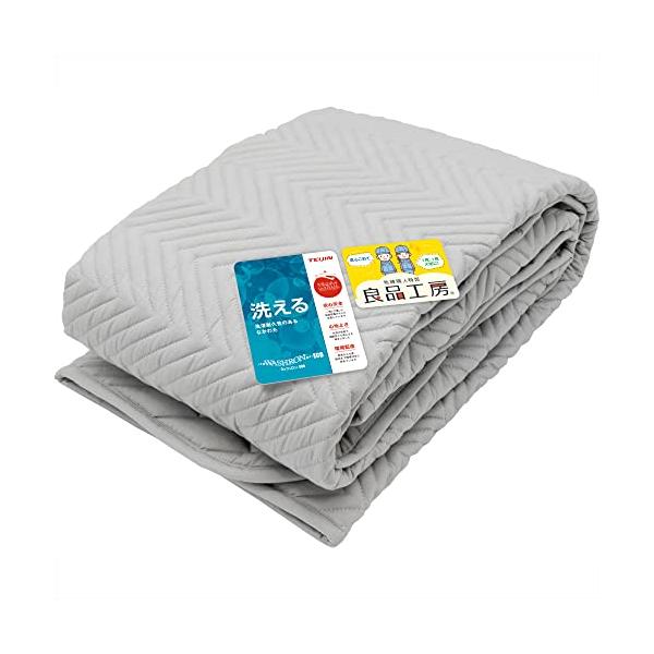 グレー/シングル 100×205cm/-・Size:シングル 100×205cmColor:グレー・パッケージ個数:1・厚手タイプの丈夫なウォッシャブルパッド生地は205本織り込みの綿100％素材を両面に贅沢に使用しました。手触りはソフトで...