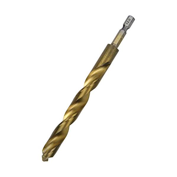 適長ゴールド/12.0mm/12.0mm・パッケージ個数:1・サイズ:12.0mm・標準穴あけ可能厚:(鉄)2.0mm・(木)らせん溝長の2/3程度・軸:六角軸6.35mm・使用電動工具:充電式インパクトドライバー・ドリルドライバー・電気ド...