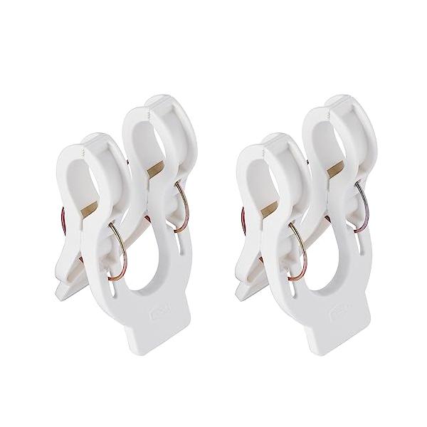 プラスチックホワイト/-/さおどめＷ・パッケージ個数:1・竿をしっかりとはさみ落下や移動を防止します・高い位置にも片手で取付けできるピンチタイプです・２個入り・(製品サイズ）幅7X奥行7X高さ13cm、(製品重量）47g