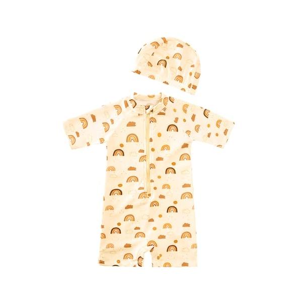 モダンレインボー/90/TN-SWHY-B-90・Size:90Color:レインボー・紫外線対策もばっちりなUVカット水着 可愛いだけじゃない、しっかり機能性もあるベビー用水着。紫外線測定器を用いて実証済み、最大99.0%のUVカット率で...