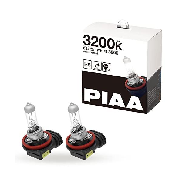 H83200K/-/HX308・Color:3200KStyle:H8・パッケージ個数:1・「品質と信頼性」のPIAAブランド・口金タイプ:H8 口金タイプ:H8・純正同等の色味で視認性を追求した3200K。・12V 35W（明るさ感：60...