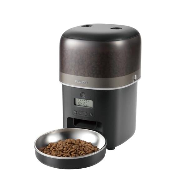 ブラック/-/PET-AF05BK・Color:ブラック・省スペース設計で、限られたスペースでも無理なく置ける。給餌のタイミングや量を細かく設定でき、外出中も規則正しい食生活でワンちゃん・ネコちゃんの健康維持をサポートする、タイマー式自動給...