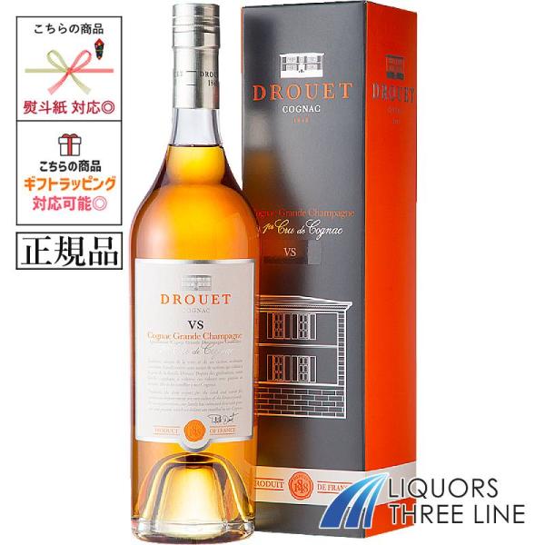 ドルーエ　VSは、このクラスでは珍しいコニャック最高峰の区画「グランド・シャンパーニュ」で収穫されたブドウのみを贅沢に使用した熟成年数3年〜5年の同社のエントリーレンジです。色はペールアンバー。香りはフルーティでバニラ、初夏のブドウ園を思わ...