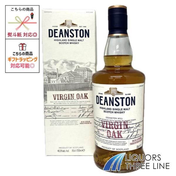 ディーンストーン蒸留所のモルトは、どれも麦芽にピートを焚き込まないのが特徴でフレッシュでメロー。かすかに花の香りがする秀逸な酒に仕上がっている。 バージン・オークは仕上げの熟成にバージン・オーク樽で熟成後、ノン・カラーリング、ノンチルフィル...
