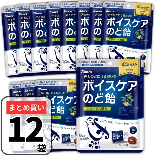 国立音楽大学声楽科の教授監修のもと学生の声を聞きながら、試作を繰り返してつくった「声とのどを大切にする人」のためののど飴。・声とのどにうるおいを　ボイスケアのど飴　プロポリス配合【商品内容量】：70g×12袋（個装紙込み）【フレーバー】：ハ...