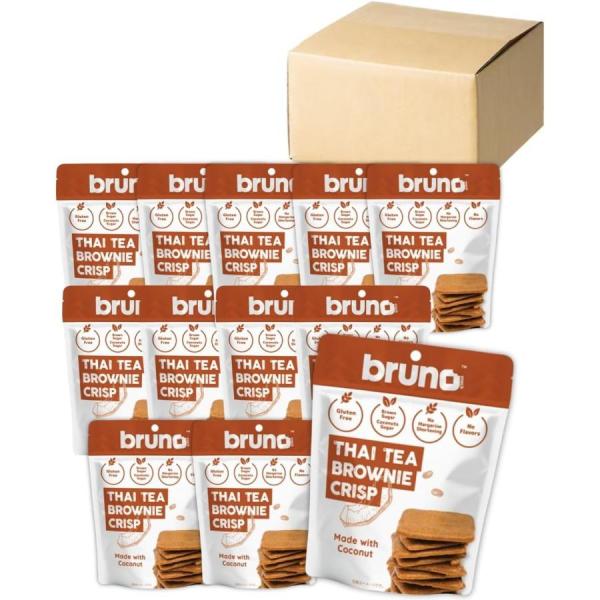 bruno ブルーノ クリスピー ブラウニー タイティー 12袋 スナック グルテンフリー 乳不使用 バター不使用 香料不使用 着色料不使用 保存料不使用クセになるミルクティーの香りに、コクのある甘さとクランチ食感のクリスピーブラウニーです...