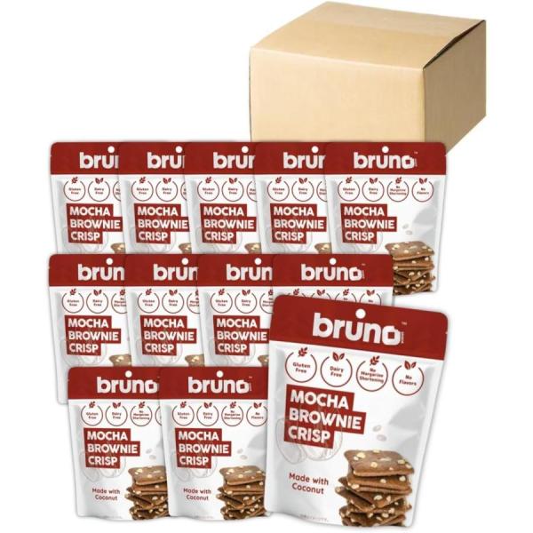 bruno ブルーノ クリスピー ブラウニー モカ 12袋 スナック グルテンフリー 乳不使用 バター不使用 香料不使用 着色料不使用 保存料不使用豊かなココアの風味とコーヒーの芳ばしい苦味に、甘すぎないサクッとクランチ食感のクリスピーブラ...