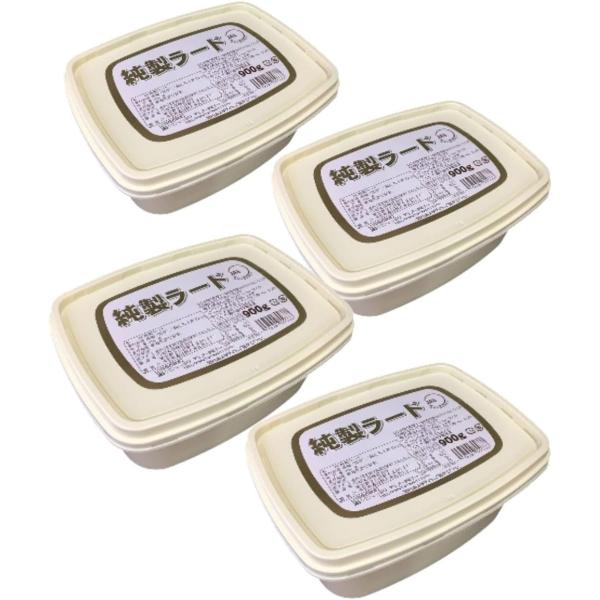 【内容量】：3.6kg（900g×4個）【原材料名】：豚脂（国内製造） 酸化防止剤（V.E）【保存方法】：直射日光を避け常温で保存してください。※メーカーの都合などにより、予告なく商品規格・仕様（パッケージ、原材料、原産国など）が変更になる...