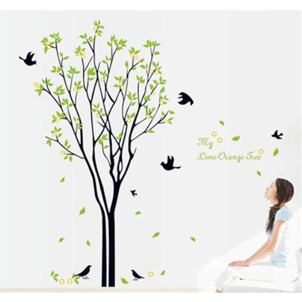 ウォールステッカー My Lime Orange Tree 壁紙 シール 賃貸OK はがせる 剥がせる DIY 模様替え インテリア 私のライムオレンジの木 韓国 読書 児童文学