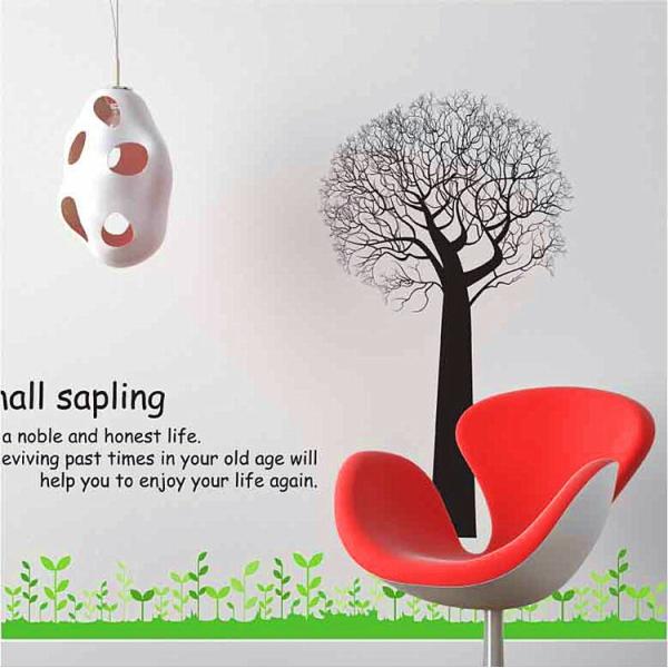ウォールステッカー Small sapling 60×90cm  樹木 苗木 葉っぱ グリーン 緑 成長 癒し かわいい 自然 ナチュラル natural green 子ども部屋 子供部屋 キッズルーム リビング 寝室 ベッドルーム