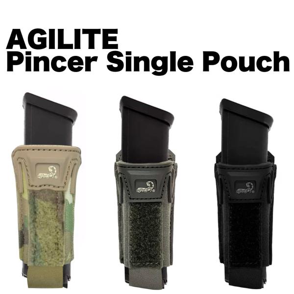 ? Agilite ピンサー ピストル ポーチは、MOLLE で裏打ちされたファストドローのロープロファイル弾性ピストル マガジン ポーチで、ダブル スタックの 9 mm ピストル マガジン (およびその他の同様のサイズのアイテム) を 1...