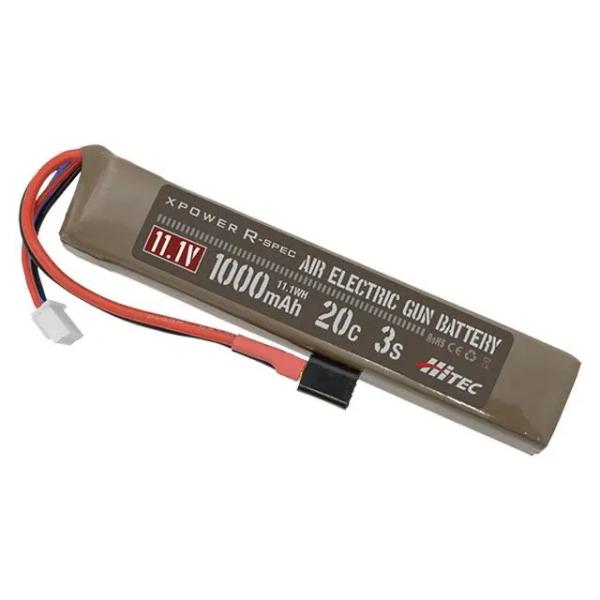 容量：1000mAh放電レート：20Cコネクター ：T型プラグ ディーンズ電圧：11.1V（3S）寸法：17.12 × 20.34 × 103.6mmシュリンク：ダークアースカラー
