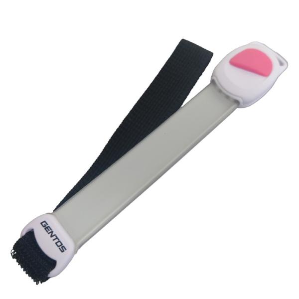 ブランド：GENTOS ジェントス型番：SL-A30RD電源：電池式（満充電約4時間）保護等級：IPX4落下耐久：1m落下耐久サイズ約17×2.8cm約34g点灯時間点灯：100時間点滅：110時間セーフティライト夜間は運転手から人の姿が見...