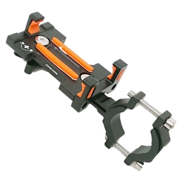 ノーブランド（ジェネリック）素材：アルミニウム合金重さ：約95g生産国：中国カラー：ブラック対応バーサイズ：22〜35mm径スマホナビバイク乗車時のナビアプリを使用に便利バイク用スマホホルダーバイクのハンドルに取り付けてスマホを固定ハンズフ...