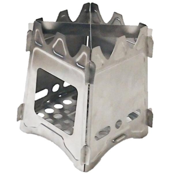 ノーブランド（ジェネリック）素材：ステンレス生産国：中国重さ：約350gサイズ：約13.5×13.5×16cm収納サイズ：約17×19×0.5cmネイチャーストーブキャンプ場や森に落ちている小枝や落ち葉、松ぼっくりなど自然のものをエネルギー...