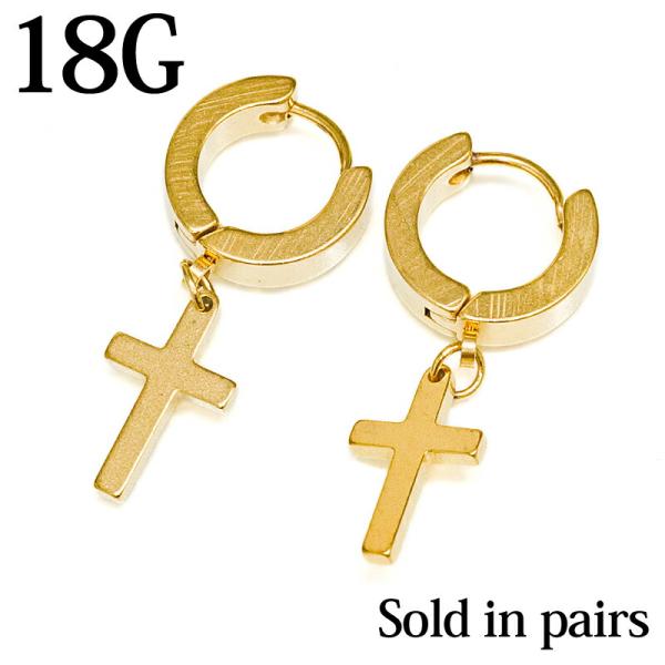 【商品詳細】◆本体カラー：ゴールド◆ゲージ：18G◆シャフト内径：約6mm◆リング内径：9mm◆リングの幅：4mm◆素材：ステンレススチール+ゴールドプレーティング【備考】※2個売りです。(ペア売り)※ステンレスは殆どの人に問題はありません...