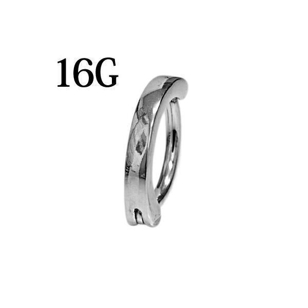 【商品詳細】■本体カラー：シルバー■ゲージ：16G■シャフト内径：8mm■素材：316Lサージカルステンレス≪備考≫★開閉の確認は行っておりますが、スタッフ基準ですので硬さにご不安な方はプライヤーをお持ちいただくとご自身で調節いただけます。...