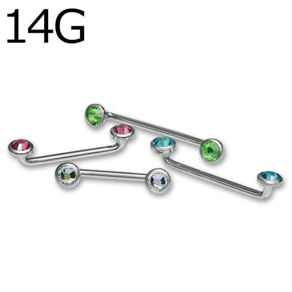 【商品詳細】■本体カラー：シルバー■ゲージ：14G■内径：約16mm/約19mm/約22mm/約25mm■ボールサイズ：5mm■ジュエルカラー：クリア/ローズ/アクアマリン/ペリドット■素材：316Lサージカルステンレス≪備考≫■ネイプやマ...