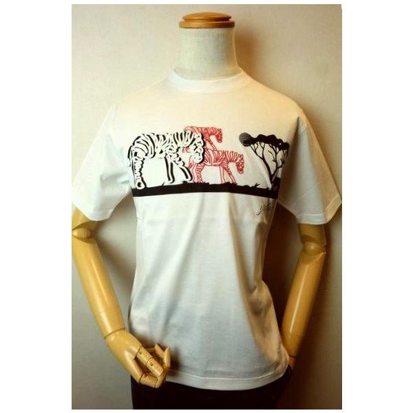 メンズファッション　ブランド「アンジェロガルバス　ゼブラデザイン半袖Ｔシャツ」肌触りが良く高級感のある「シルキーファイン」＆ＵＶケア加工生地使用、ゼブラ（シマウマ）デザイン柄の半袖Ｔシャツです。<br><br>●商品...