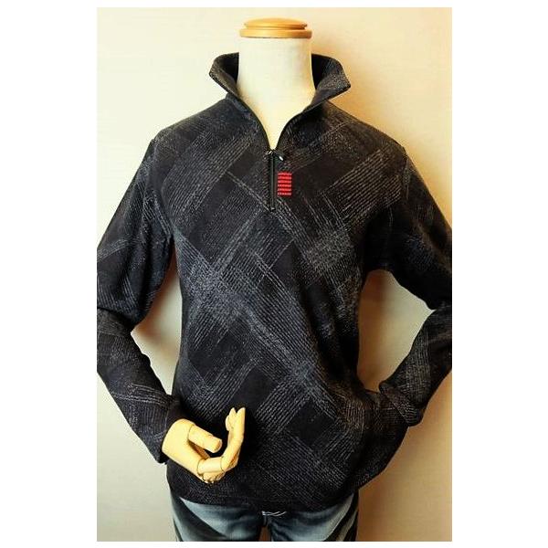 メンズファッション　ブランド「コードビー　チェック柄ニットＺＩＰロングＴシャツ」伸縮性・保温性に優れたチェック柄ニット生地使用、ハーフＺＩＰロングＴシャツです。<br><br>●商品コード　　３１５９−２０５６&lt...