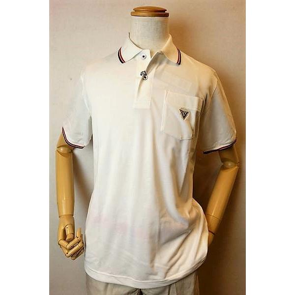 メンズファッション　ブランド「カリーニ　吸汗速乾ペイズリー織り柄半袖ポロシャツ」サラッと快適な吸汗速乾素材「クイックドライ」使用、同色ペイズリー織り柄入りの半袖ポロシャツです。胸ポケット付き。<br><br>●商品コ...