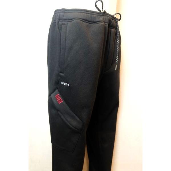 メンズファッション　ブランド「コードビー　裏起毛スウェットカーゴパンツ」暖かい裏起毛、膝横両サイドポケット付きのカーゴタイプ、ウエスト前開き無し（ファスナー開閉のみ有り）ゴム＆紐で楽々スウェットパンツです。裾はストレートです。同素材中綿ジャ...