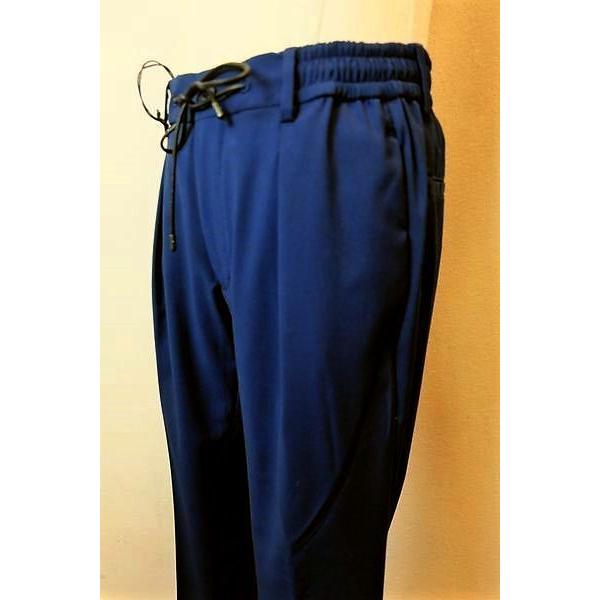 メンズファッション　ブランド「BRO SHIP　イタリア製イージーパンツ」モードとスポーツの融合、新進気鋭イタリアセレクトブランド「BRO SHIP ブロシップ」。サマーウール混ストレッチ生地のインタックで渡り幅ゆったり膝下細め流行のテーパ...