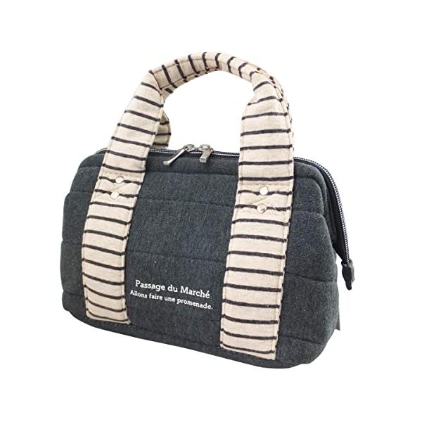 サイズ 約W22cm*D11.5cm*H16cm、 素材 本体：ポリエステル・レーヨン・ポリウレタン、持ち手部分：綿・レーヨン・ポリエステル・ポリウレタン、中側部分：アルミ蒸着フィルムランチワイヤーバッグ・ニットボーダーシリー。冬素材のニッ...