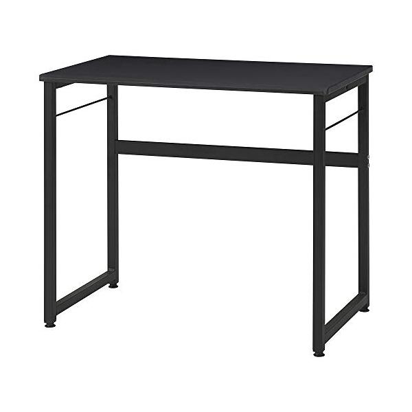 シンプルなデザインのフラットタイプデスク。奥行き45cmのコンパクトサイズ。天板はシックで高級感のあるダーク木目柄。フックが掛けられるフレーム形状。バッグなどが吊るせます。マグネットが使用可能なスチールフレーム。文房具・オフィス用品/オフィ...