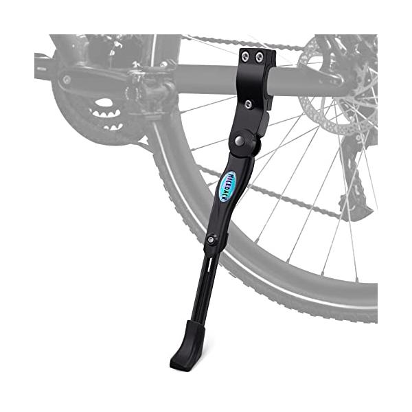 ハイエンド品質：このNICEDACK自転車スタンドは、高品質のアルミニウム合金でできており、防錆ステンレス鋼のネジを使用しています。 自転車 スタンドの楕円形の取り付け穴には、自転車のフレームを傷から保護するための2つのゴム製パッドがありま...