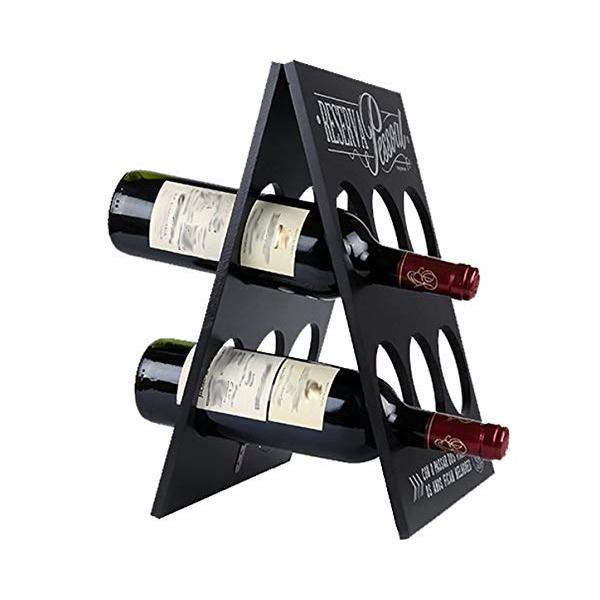 木製のオシャレなワインラック。ワインボトルを6本収納できます。アンティークな雰囲気が、キッチンをオシャレに彩ります。お店のディスプレイ用品としても、ご利用可能です。折りたたみ式なので、使用しないときは、スペースを取らずに収納することができま...