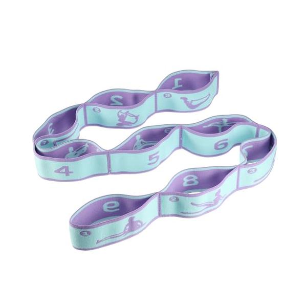 デジタルとアサナガイドラインデザイン：9つのループを備えたヨガストレッチバンドで、各リングには明確なデジタルロゴがあり、正しいトレーニングの長さを簡単に見つけることができます。バックポスチャーモードは初心者向けの良いアサナの指示を提供します...