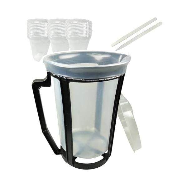 容量:4L内容器:30枚ホルダー:1個攪拌棒:2本フタ:2枚DIY・工具・ガーデン:作業工具:注油工具:ポリ容器