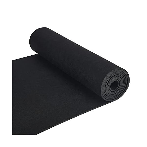高品質素材：このフェルト生地はポリエステル繊維を使用しており、耐摩耗性あり、柔らかく、耐久性あり、しわになりにくく、アイロンがけされません。仕様：長さ2m、幅400mm、厚さ3mm；黒。パッケージ内容：フェルト生地1巻入り；あらゆるニーズに...