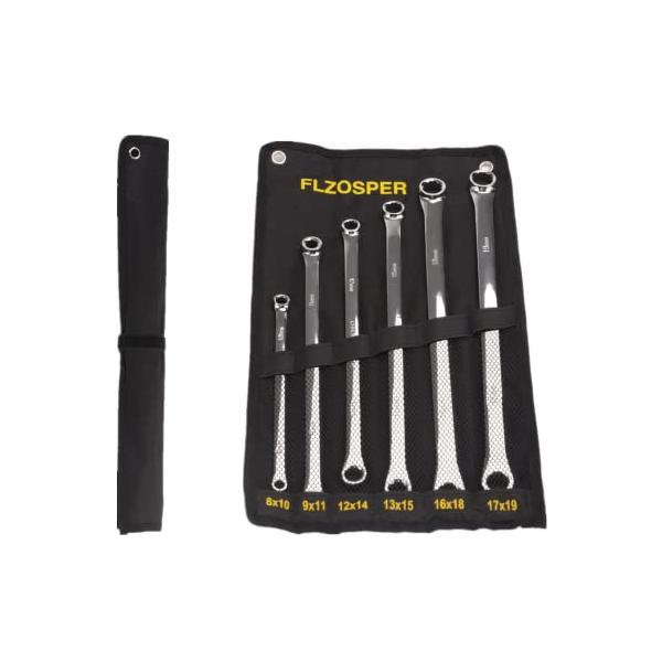 セット内容 : 8mm x 10mm,9mm x 11mm,12mm x 14mm,13mm x 15mm,16mm x 18mm,17mm x 19mm。 品質 クロームバナジウム鋼製で 熱処理＆鏡面仕上げ済み、耐久性や耐摩耗性に優れ、操...