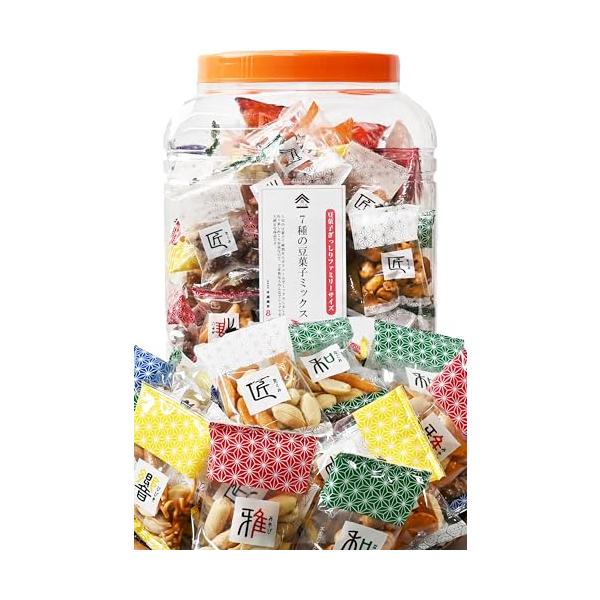 * 7種類のお菓子の詰め合わせ 柿ピー、バタピー、素焼き落花生、海苔付き旨辛ピーナッツ、ラーメンピー、ココアピーナッツ、コーヒーピーナッツの7種類のお菓子の詰め合わせです。なっつやあられなどの豆菓子がお好きな方にもおすすめです。個包装されて...