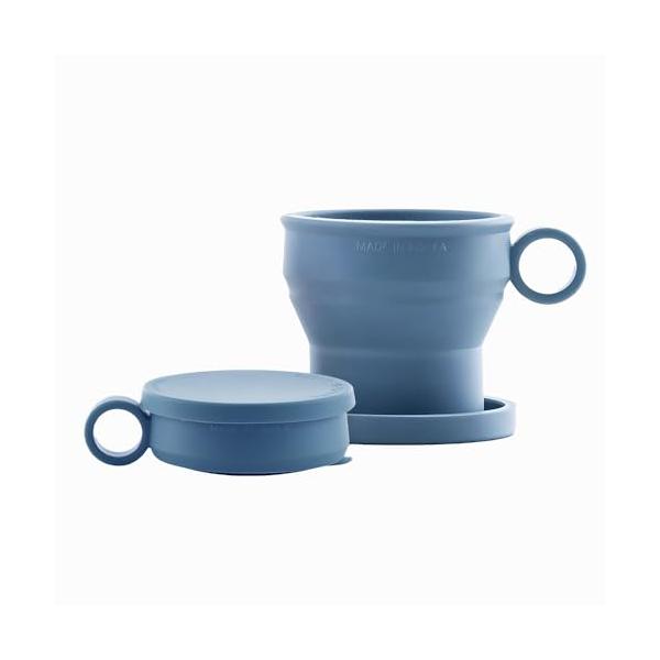 サイズ ：?折り畳み時 - 高さ3cm * 直径8cm?/ 使用時 - 高さ7cm * 直径8cm  耐熱温度 ：-40**250*  素材 ：シリコーンゴム(BPAフリー)  付属品 ：カップ、密閉蓋  製造国 ：韓国 食品グレードのシリ...