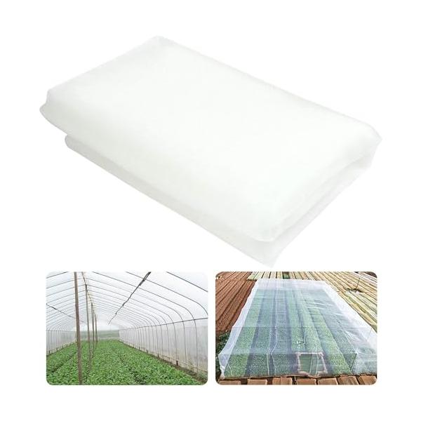 商品仕様 ：サイズ：幅2.5m*長さ6m、素材：ポリエチレン、色：ホワイト 耐久性抜群 ：高品質のポリエチレン素材を使用しており、丈夫で耐摩耗性、耐引張性に優れ、壊れにくく、繰り返し使用できます。優れた老化防止効果を持って、風、太陽、雨にさ...