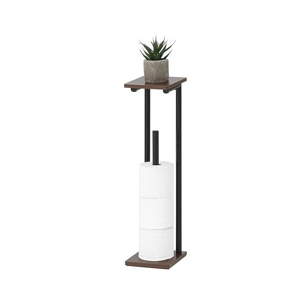 製品仕様 １段本体サイズ：幅15*奥行15*高さ60.7cm、ポールの長さ：42CM／ペーパー収納目安 : 4個／重量：1.46KG／材質：フレーム スチール 、棚 MDF ／組立品 約20分程時間頂く  省スペース 僅か15X15 CM、...