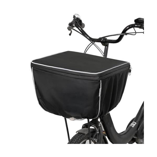 幅広い対応サイズ：ゴム紐の長さを調節すれば、周囲約120*148cmの自転車かごに対応。電動アシスト自転車など大型のフロントバスケットにも使えます。2段式で容量UP：側面のファスナーを開くだけで簡単に容量アップ 保育園・幼稚園の送り迎えやた...