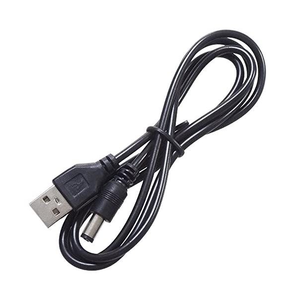 5V/3A対応 DCプラグ 外径:5.5mm/内径:2.1mm/極性:センタープラス コード 長さ:約1mパソコン・周辺機器/PCアクセサリ・サプライ/ケーブル・アクセサリ/ケーブル/USBケーブル