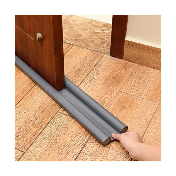 生地：人工皮革　　サイズ：94cm 自由に調整可能 　　スポンジの棒の高さ：3cm洗濯可能、繰り返す使用できる。「ご注意： 2つの円形発泡カラム間の距離は45-50mmです。*4.5-5cm幅のドアに適用。」多機能：部屋の断熱・防風・防音・...