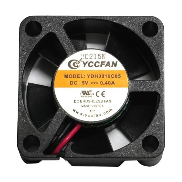 ボールベアリングに匹敵する長寿命(40000時間)2.54mmピッチの2Pコネクタ(ピンヘッダで使用可能)定格電圧：5V／定格電流：0.36A／定格電力：1.8W定格回転数：13000rpm／風量：4.07cfm／風圧：5.51mmAq端子...