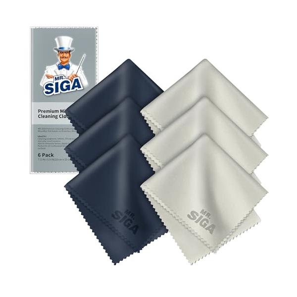 サイズ：6 Pack - 6 x 7 inch優良品質のマイクロファイバークロス：高品質で緊密に編まれたマイクロファイバークロスから作られ、微細なほこも引き付けます。繊細な電子機器、メガネ拭き、スマホなどの液晶画面やカメラのレンズ拭きに最適...