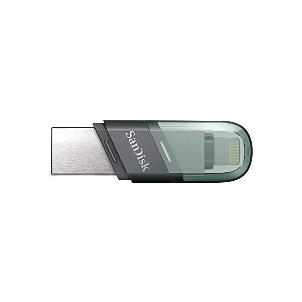 SanDisk 64GB iXpand USBフラッシュドライブ フリップ SDIX90N-064Gパソコン・周辺機器:外付けドライブ・ストレージ