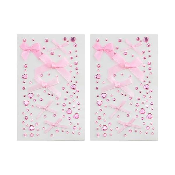 自由なDIY かわいいリボンやハートのデザインを使って、あなたの個性を自由に表現できます。自分のスタイルに合わせて装飾をカスタマイズし、他人と差別化することができます。 パッケージ内容 赤とピンクのシールが各1パックずつ入っています。スタイ...